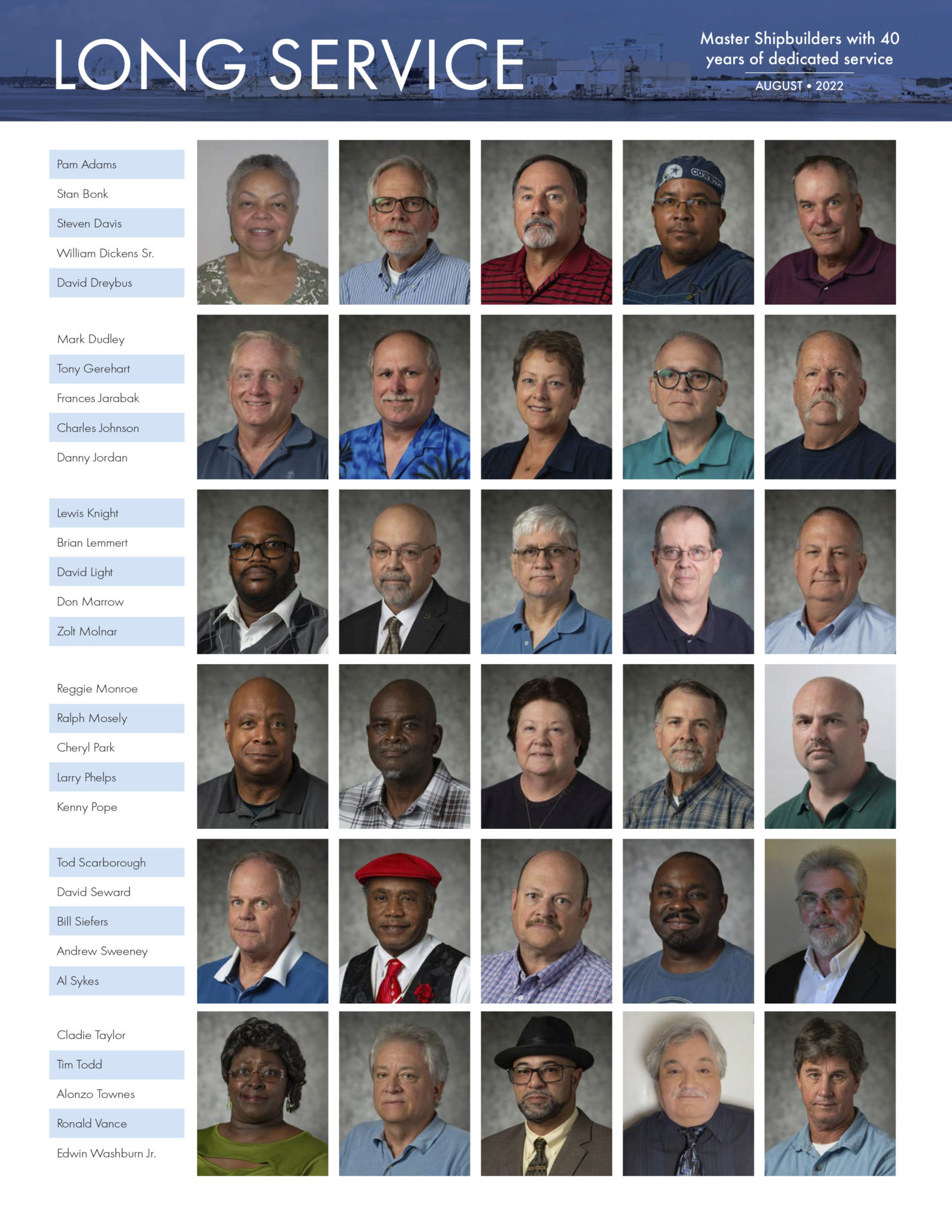 Long Service - August 2022 - NNS TO GO