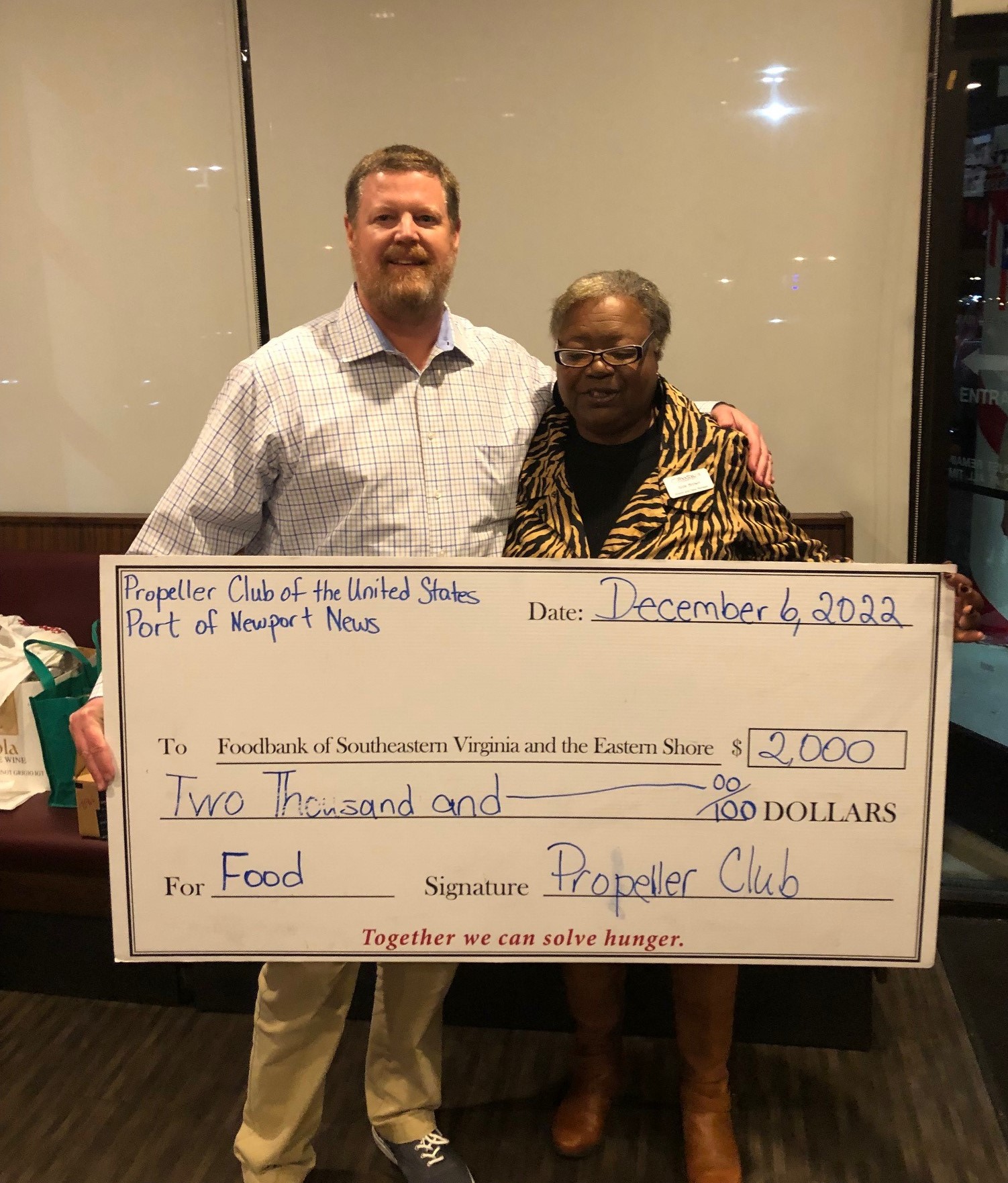 The Propeller Club Gives Back - NNS TO GO