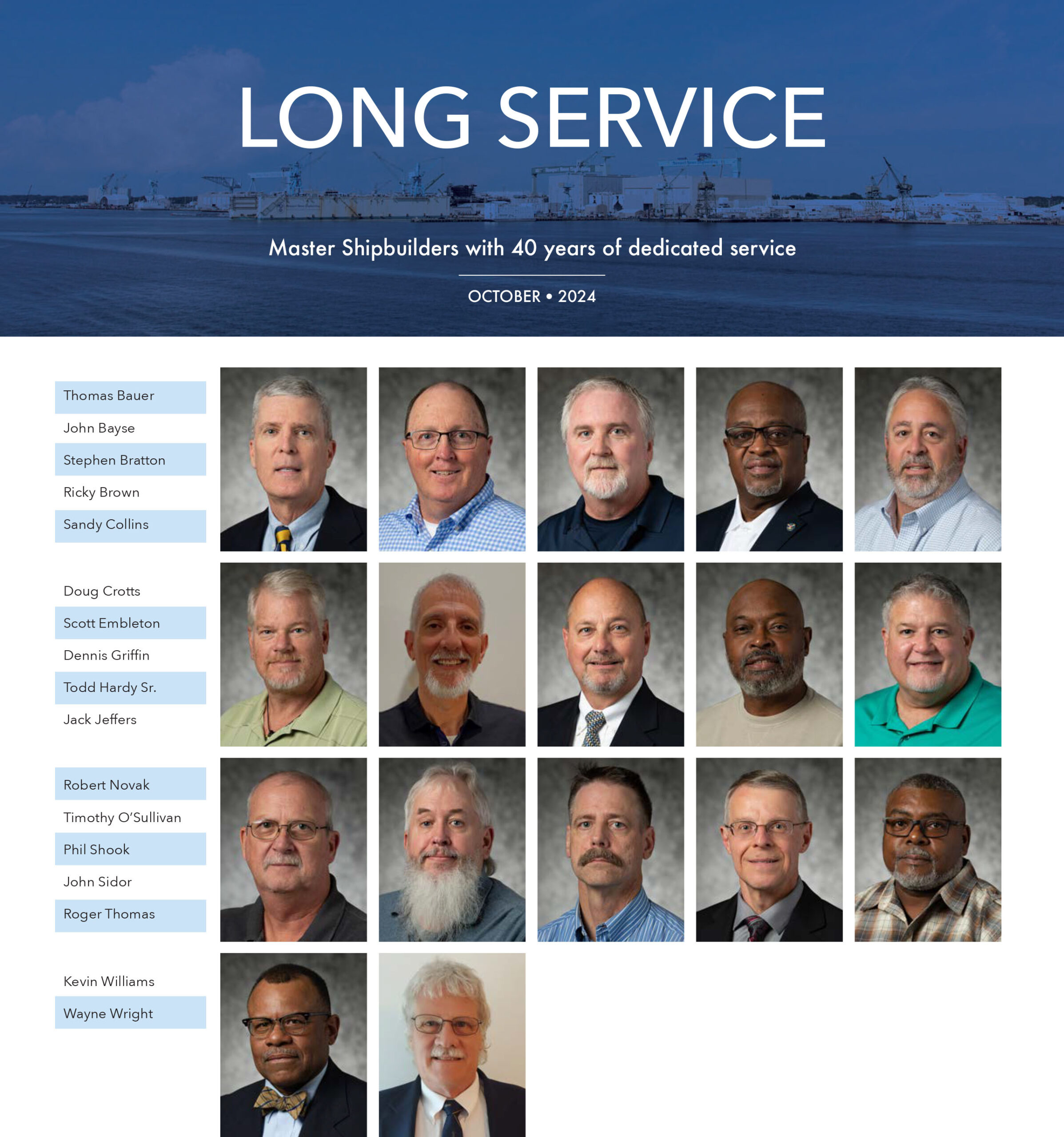 October 2024 Long Service - NNS TO GO