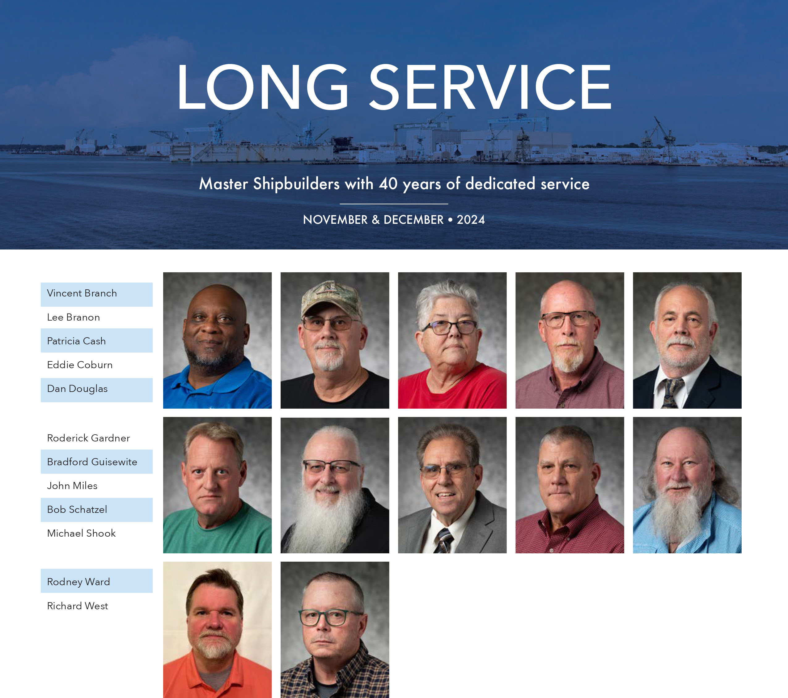 November-December 2024 Long Service - NNS TO GO
