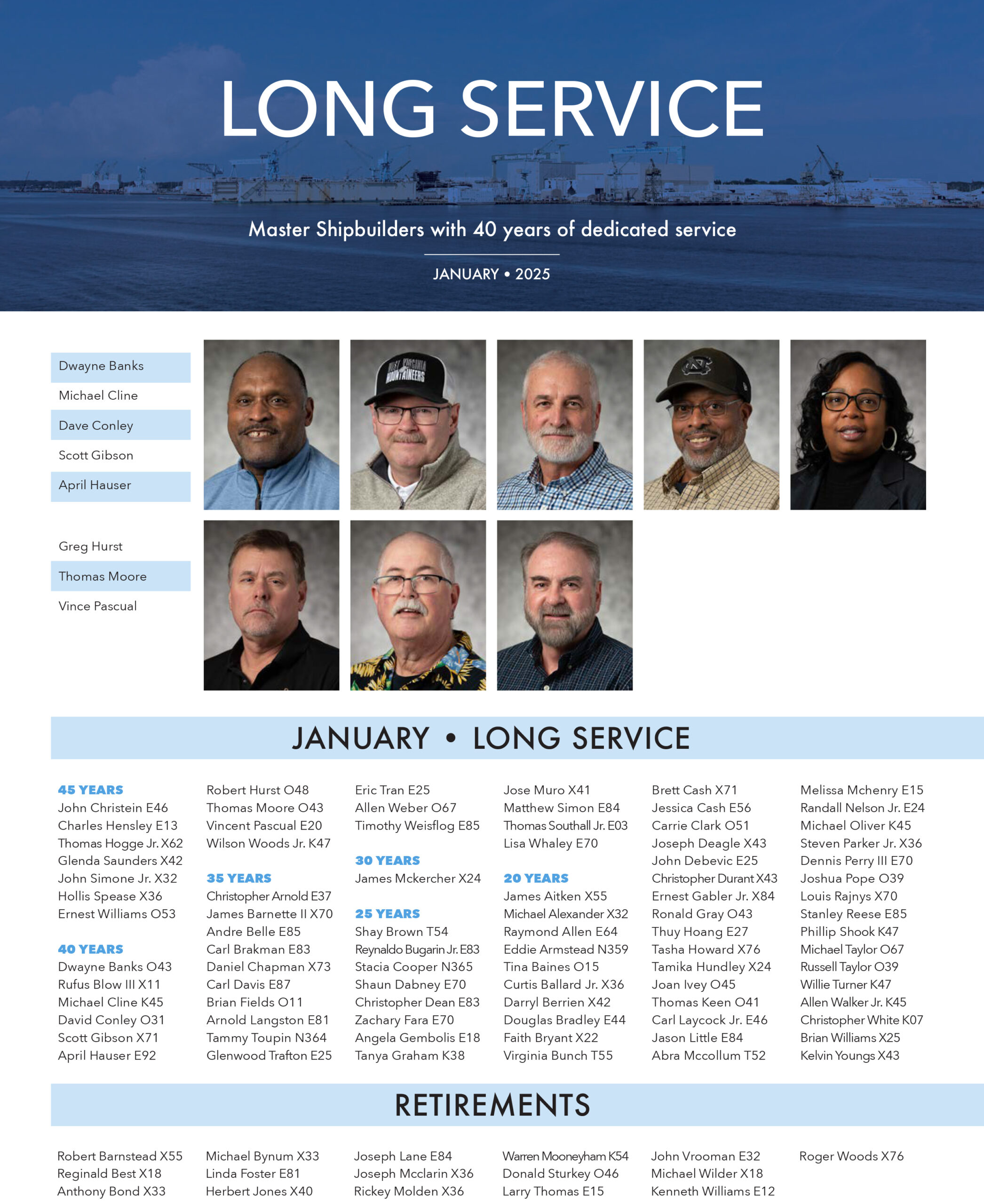 January 2025 Long Service - NNS TO GO