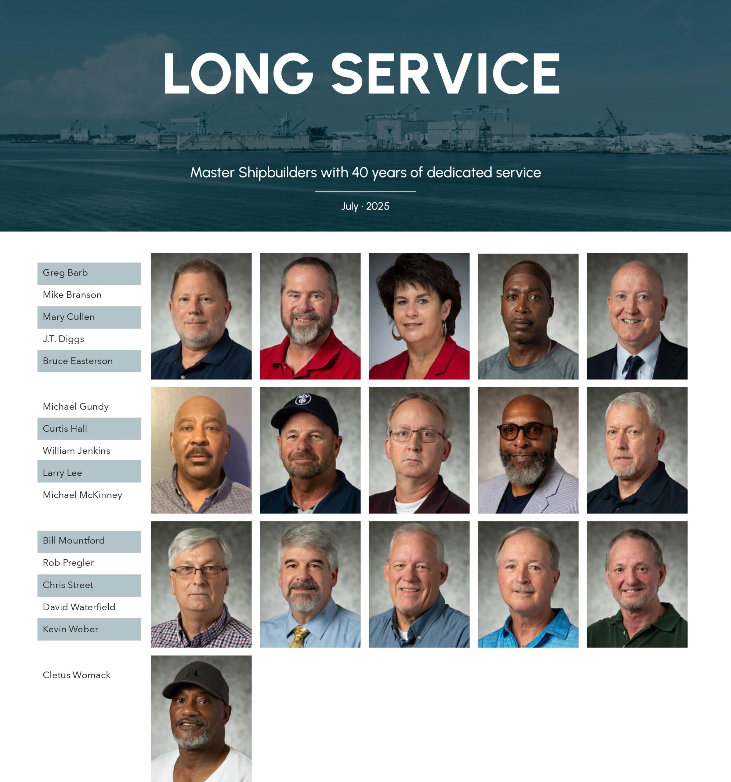 July 2025 Long Service - NNS TO GO